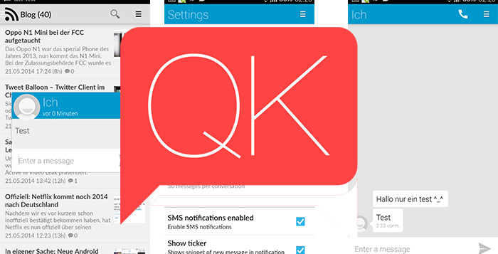 QKSMS eine minimalistische SMS App für Android mit QuickReply | ylerusy